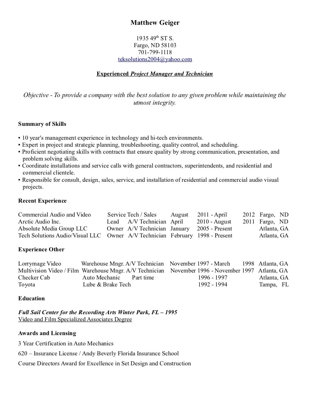 Mg Resume 10.4.12 Revised From Js