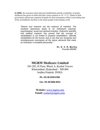 MGRM - The Ultimate Rehabilitation of Mankind | DOC | Death, Injury, or ...