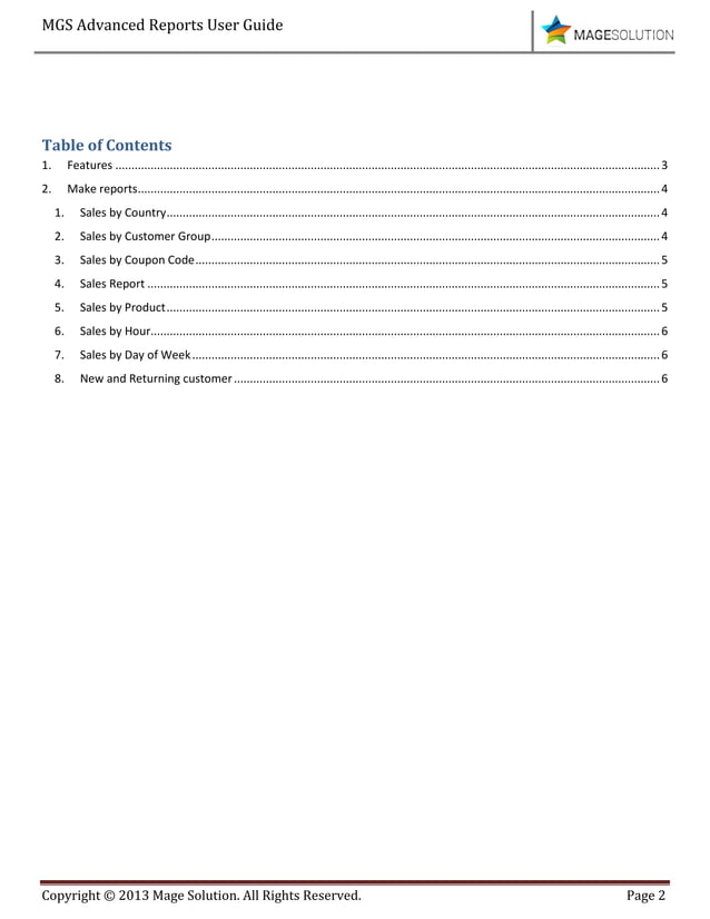 Mgs advanced reports_user_guide | PDF