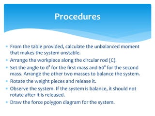 Mechanics of Machines - Experiment 3 | PPTX