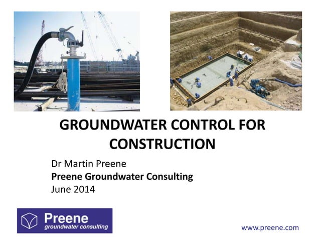 Groundwater Control for Construction | PPTX | Geology | Science