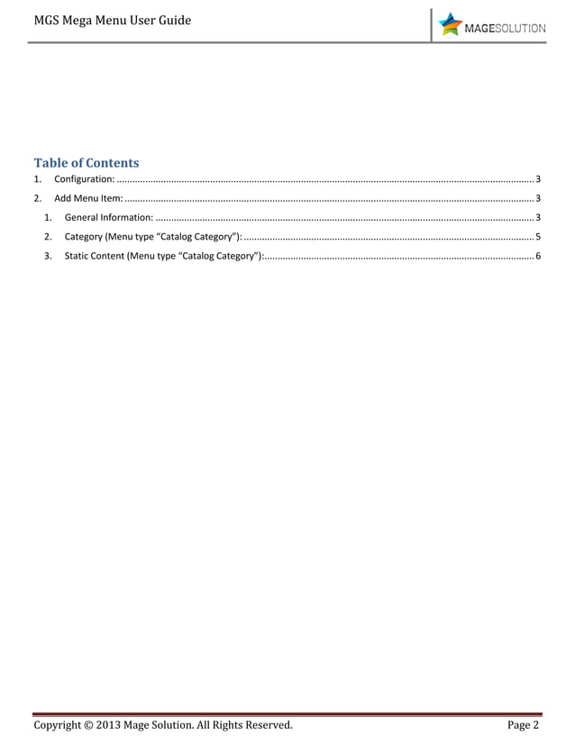 Mgs Mega Menu by Magesolution | PDF