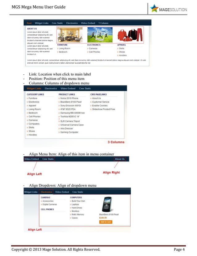 Mgs Mega Menu by Magesolution | PDF
