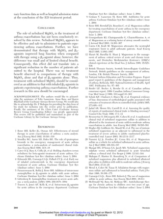 Mg so4 in asthma | PDF