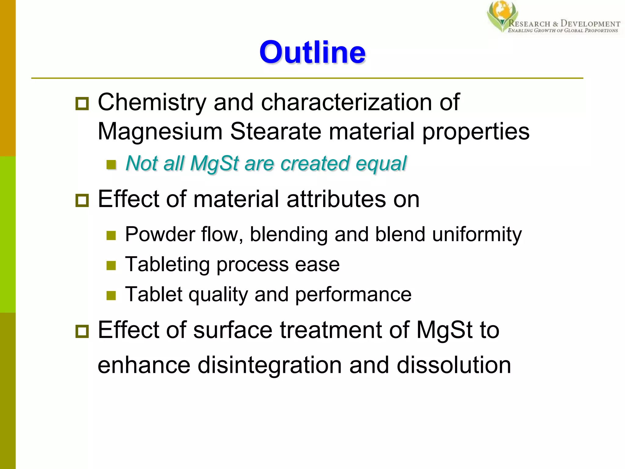Attributes of Magesium Stearate as a Tablet Lubricant | PDF
