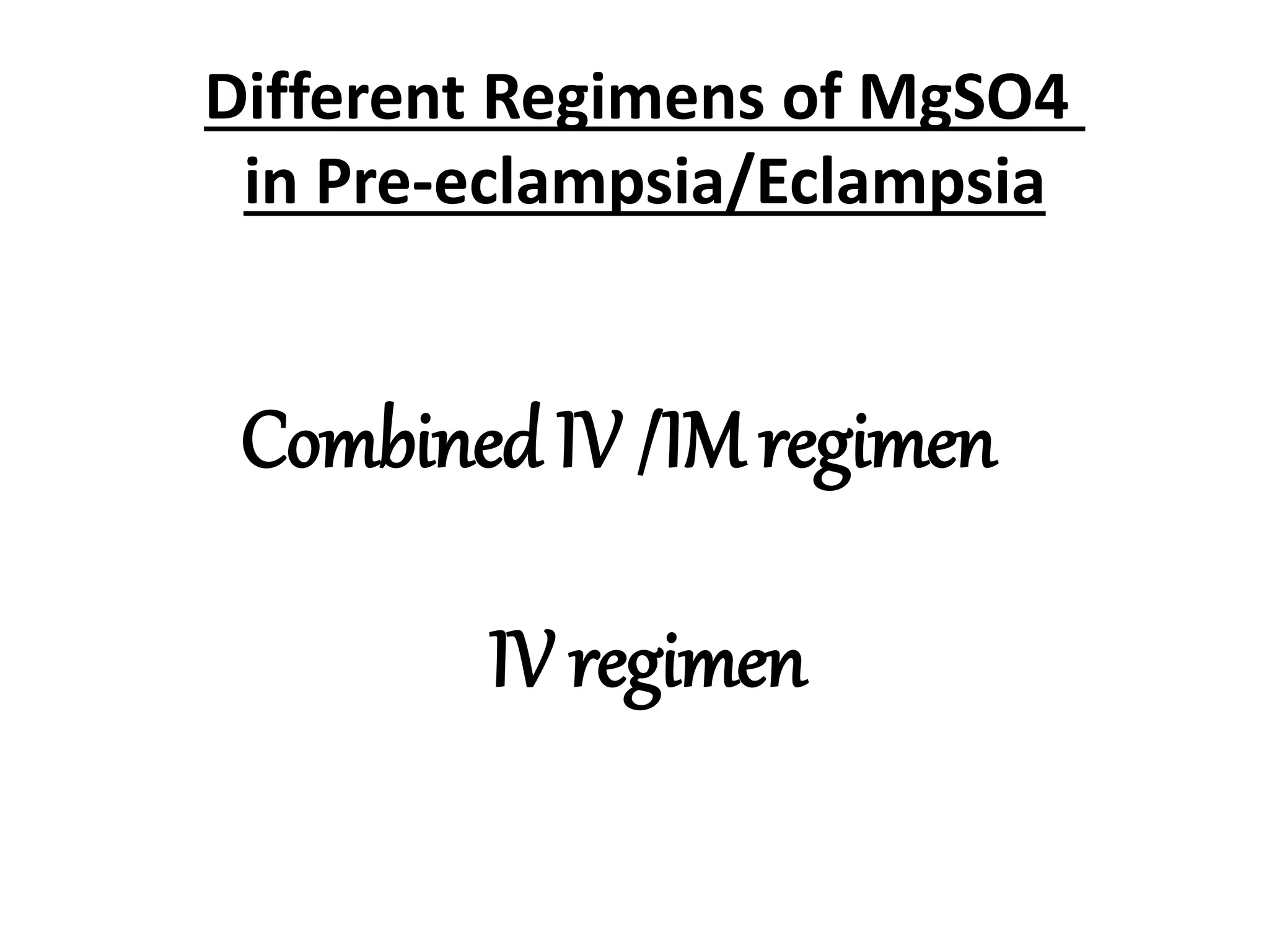 Magnesium Sulfate in Obstetrics | PDF
