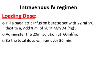 Magnesium Sulfate in Obstetrics | PDF