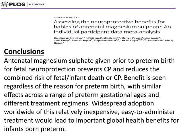 Magnesium Sulfate in Obstetrics | PDF | Pregnancy | Reproductive Health