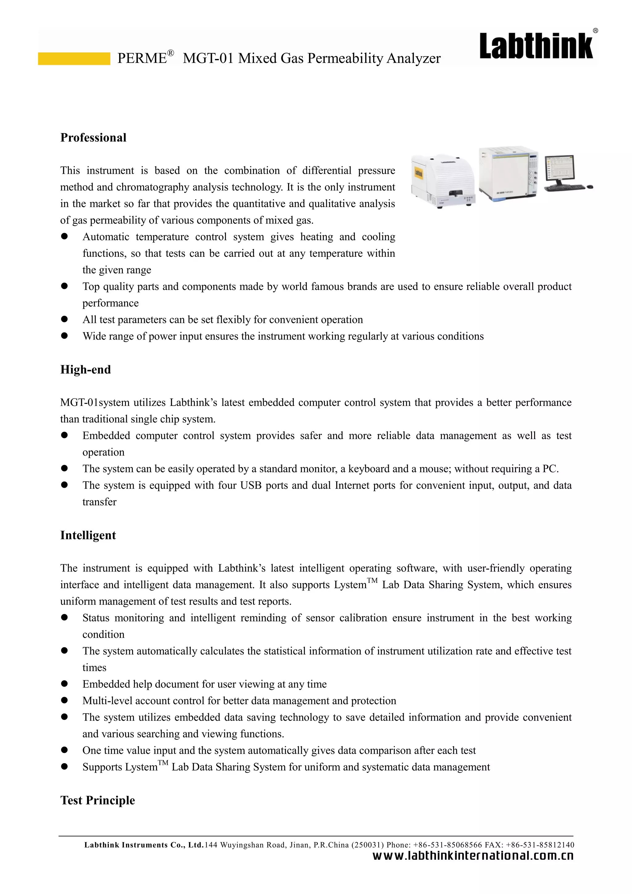 MGT-01-Mixed-Gas-Permeability-Analyzer | PDF | Computer Peripherals | Computing