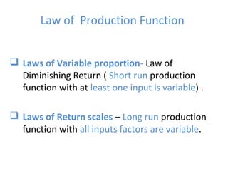 THEORY OF PRODUCTION AND COST | PPT