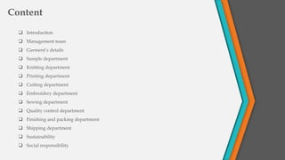 Garments department review | PPTX