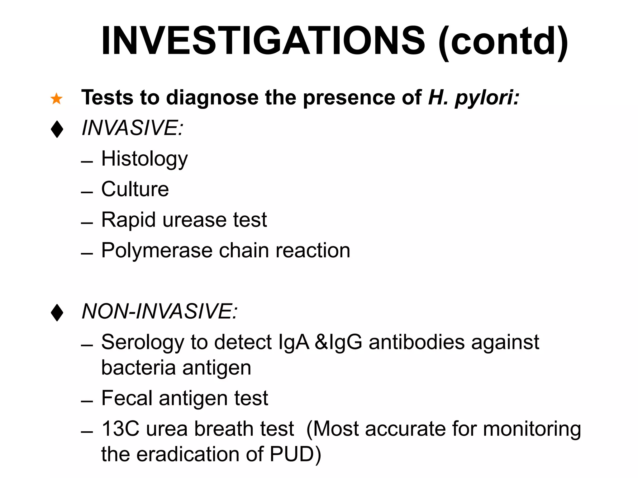 Management of Acute Exacerbation of Peptic Ulcer Disease (PUD) | PDF