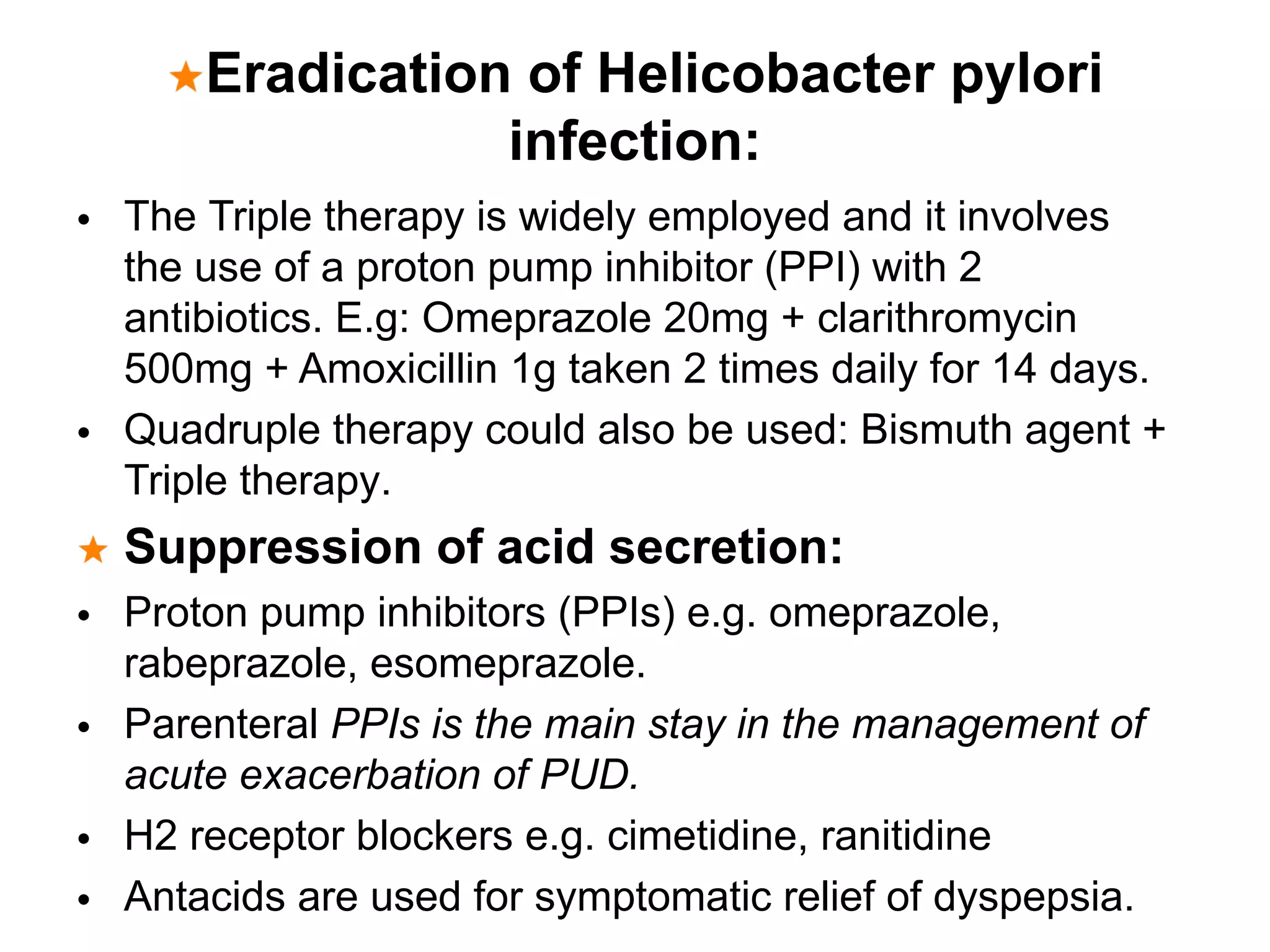Management of Acute Exacerbation of Peptic Ulcer Disease (PUD) | PDF