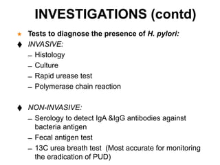 Management of Acute Exacerbation of Peptic Ulcer Disease (PUD) | PDF