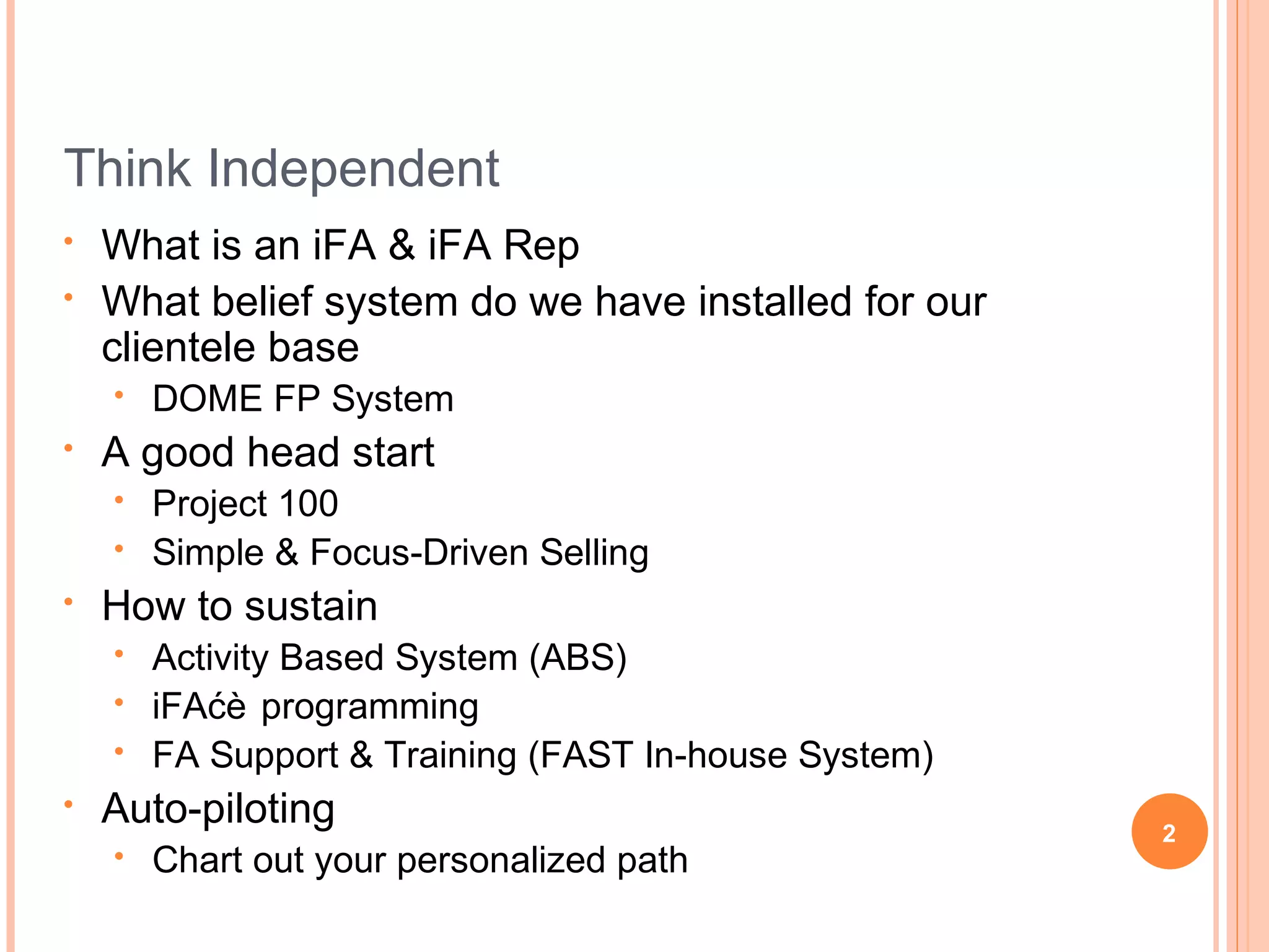 A proven system for iFA Representative | PPT
