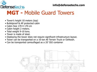 Mgt-mobile guard towers defensetechs | PPT