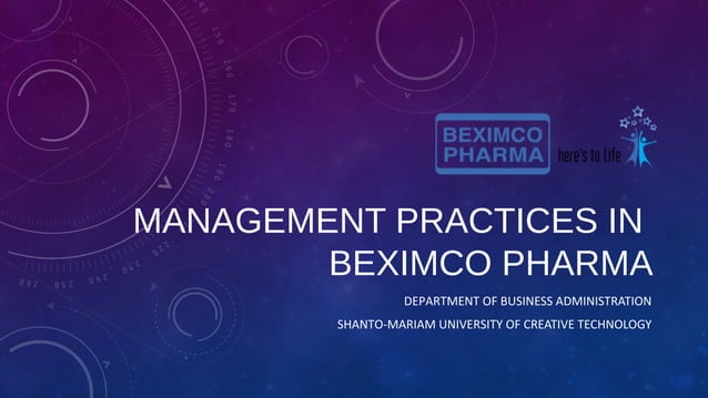 MANAGEMENT PRACTICES IN BEXIMCO PHARMA | PPT | Free Download