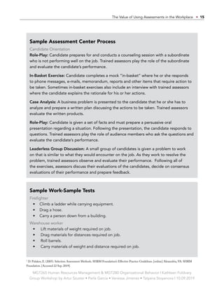The Value of Using Assessments in the Workplace | PDF