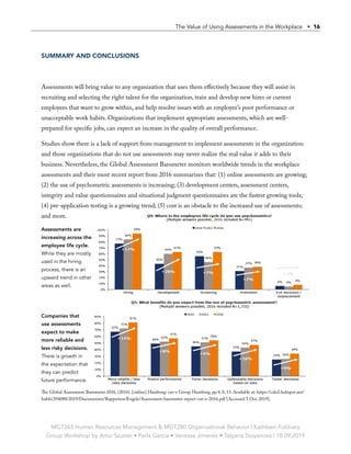 The Value of Using Assessments in the Workplace | PDF