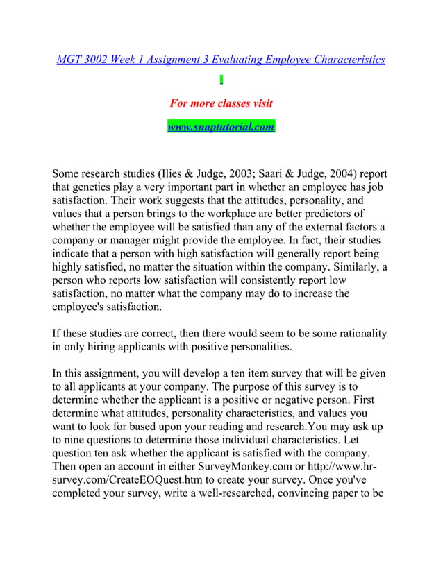 Mgt 3002 Massive Success / snaptutorial.com