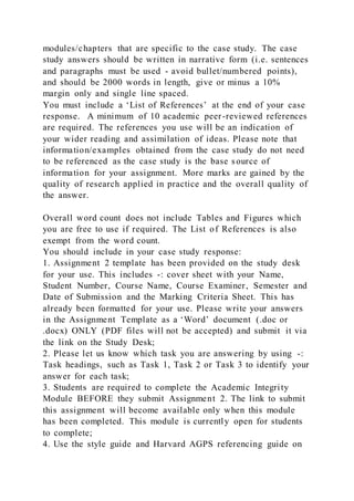 MGT3002 Assessment 2 File, Semester 2, 2020Assignment 2Descr | DOCX ...