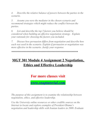 MGT 301 Massive Success / snaptutorial.com