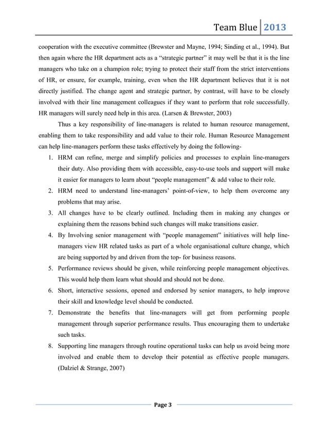 MGT301--assignment 01--Line Managers | DOCX | Human Resources | Business