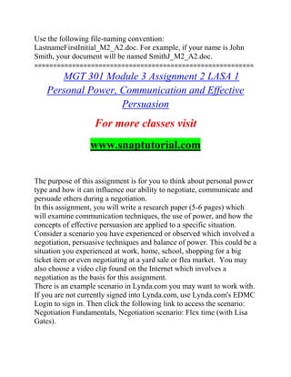 MGT 301 help Successful Learning/Snaptutorial | PDF