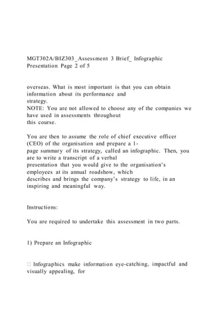 MGT302ABIZ303_Assessment 3 Brief_ Infographic Presentation | DOCX ...