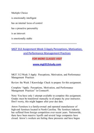 MGT 312 STUDY Become Exceptional--mgt312study.com