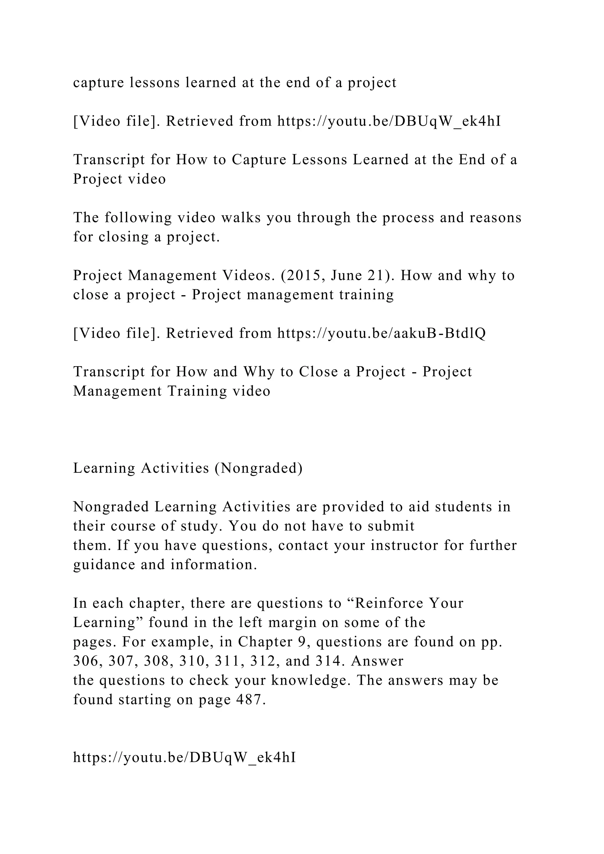 MGT 3302, Introduction to Project Management 1 Cou.docx