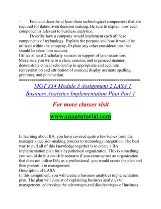 MGT 334 help A Guide to career/Snaptutorial | PDF