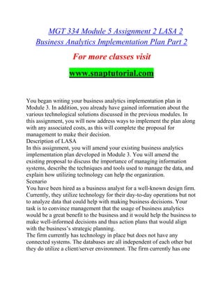 MGT 334 help Successful Learning/Snaptutorial | PDF