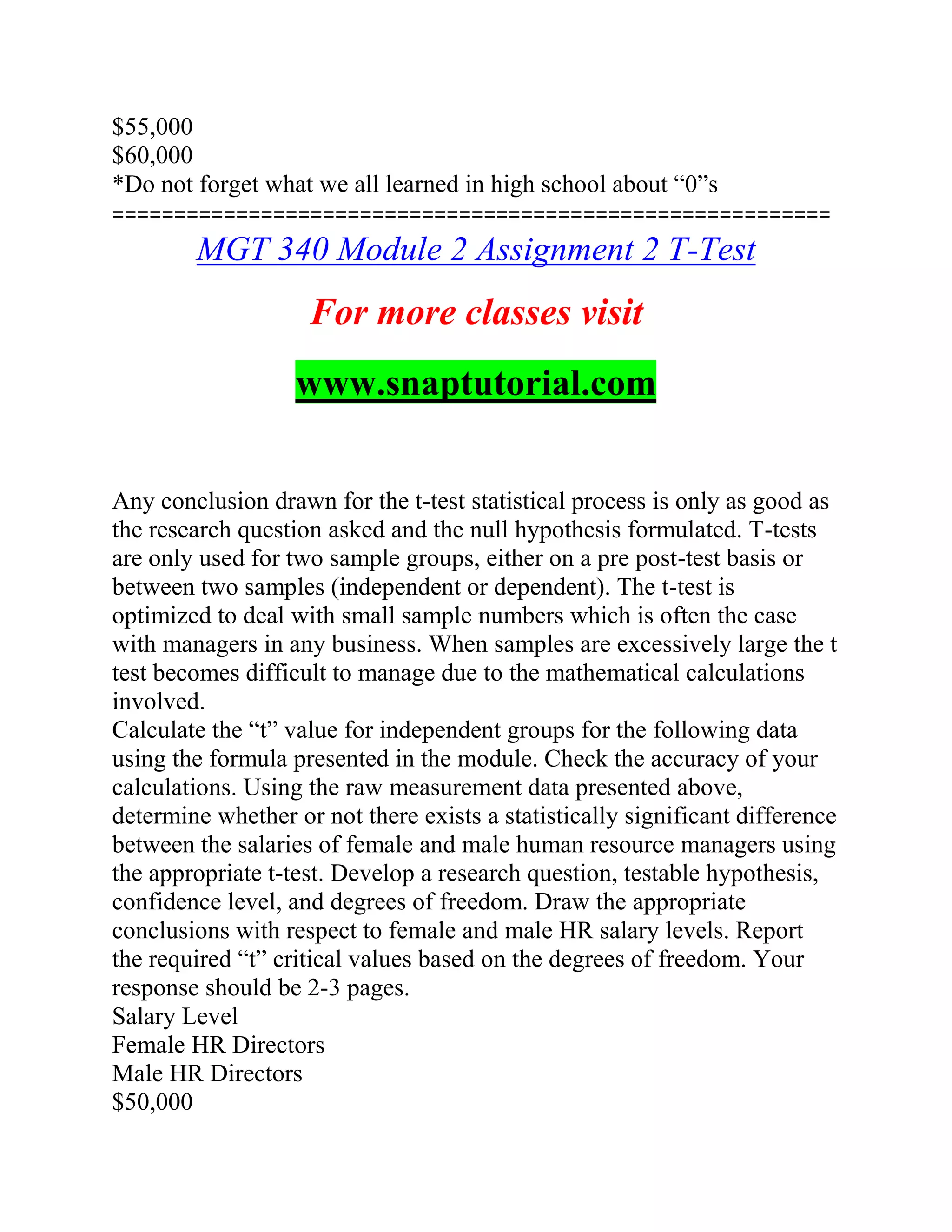 MGT 340 help Successful Learning/Snaptutorial | PDF