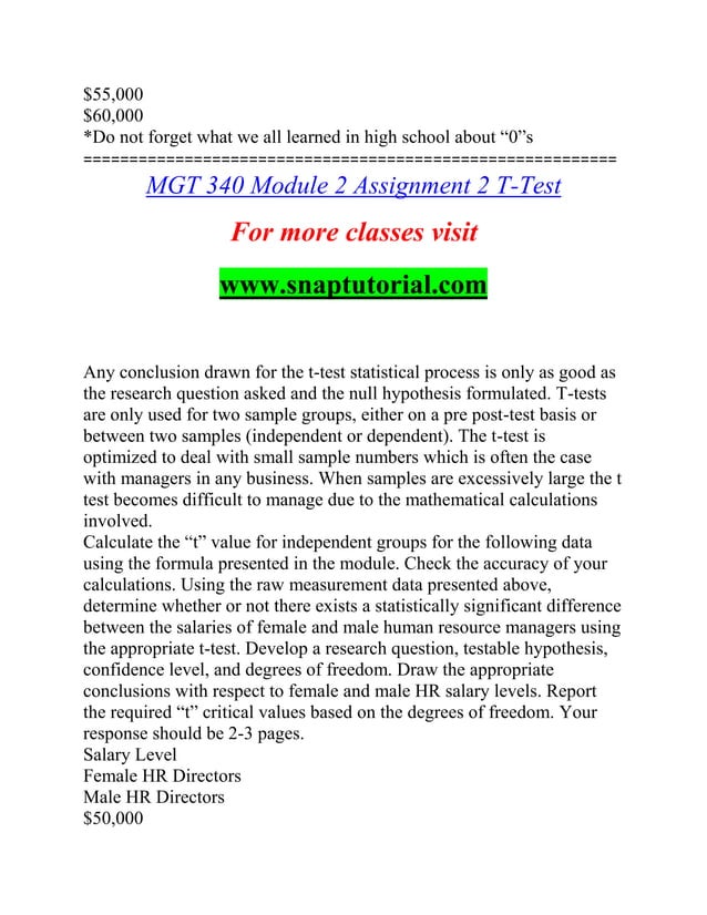 MGT 340 help Successful Learning/Snaptutorial | PDF