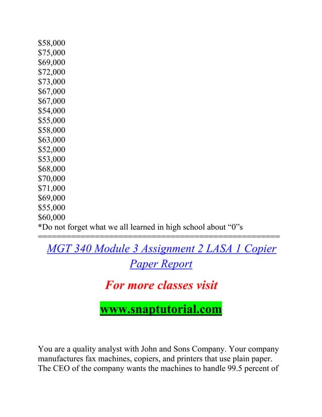 MGT 340 help Successful Learning/Snaptutorial | PDF