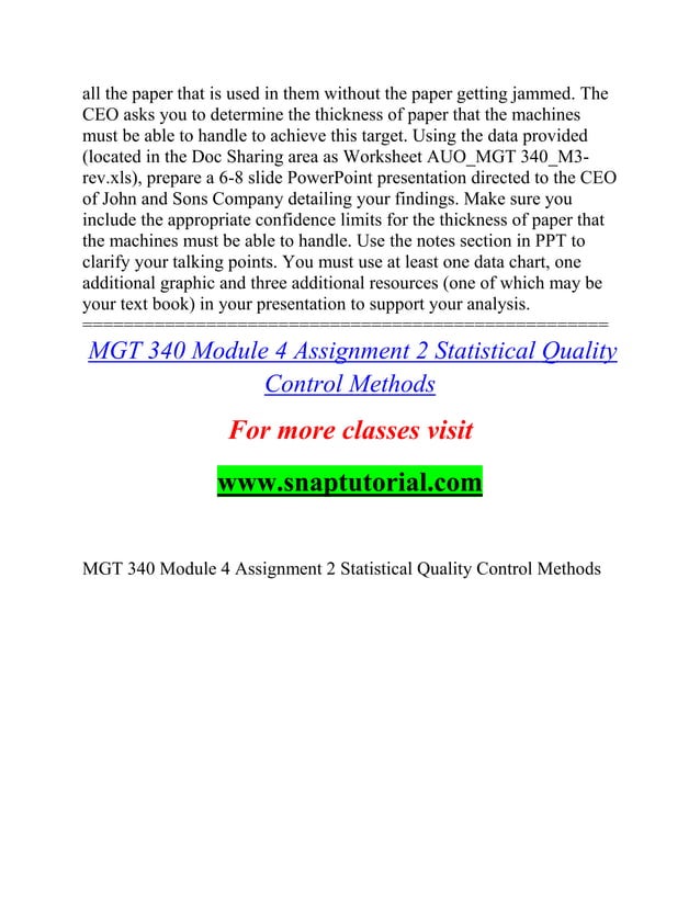 MGT 340 help Successful Learning/Snaptutorial | PDF