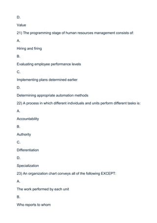 Mgt 350 final exam set 3 | DOCX