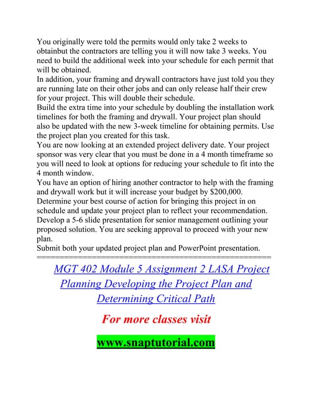 MGT 402 help Successful Learning/Snaptutorial | PDF