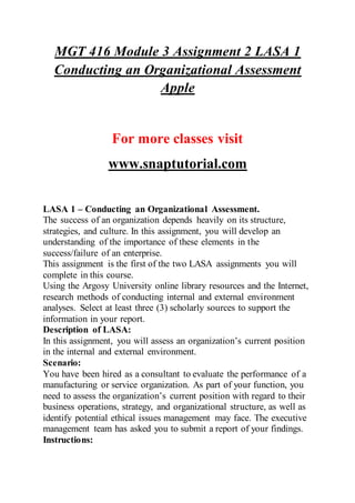 MGT 416 Education Organization - snaptutorial.com | Human Resources | Business