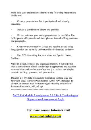 MGT 416 Something Great/newtonhelp.com