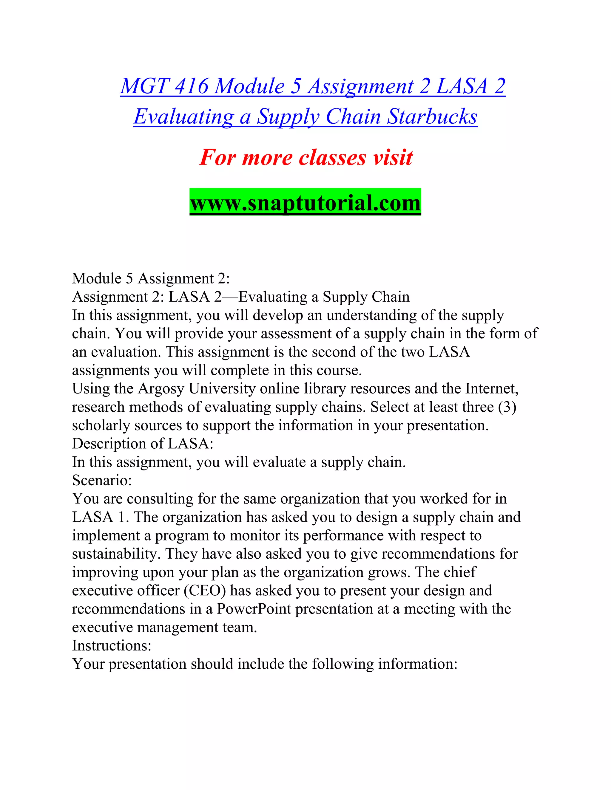 MGT 416 help Successful Learning/Snaptutorial | PDF