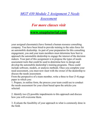 MGT 430 help A Guide to career/Snaptutorial | PDF | Career Advice | Careers