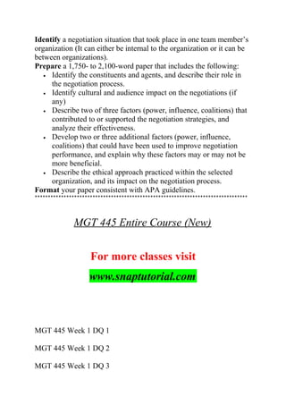 Mgt 445 Enhance teaching / snaptutorial.com