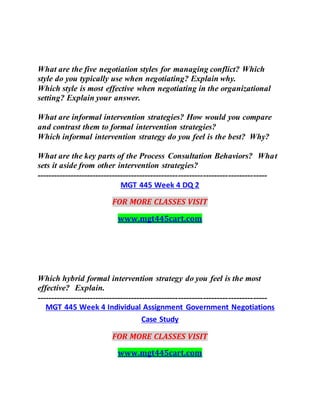 MGT 445 CART Achievement Education--mgt445cart.com