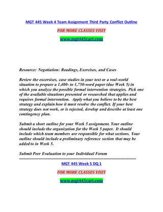 MGT 445 CART Achievement Education--mgt445cart.com