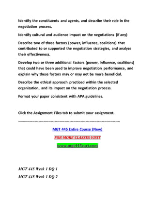 MGT 445 CART Achievement Education--mgt445cart.com