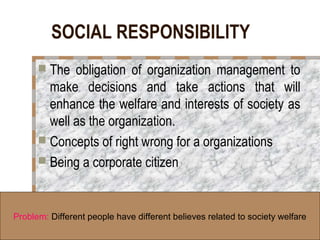 Managerial Ethics And Corporate Social Responsibility | PPT
