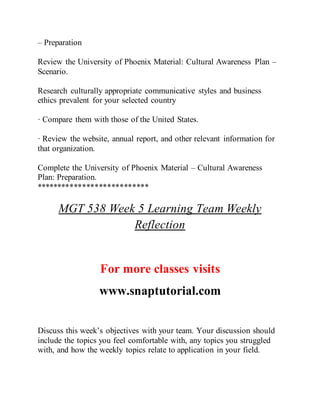 MGT 538 Education Organization / snaptutorial.com | Large Business | Business