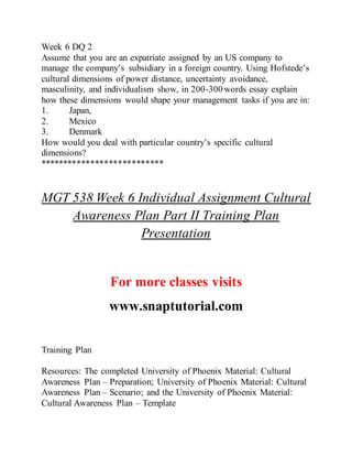 MGT 538 Education Organization / snaptutorial.com